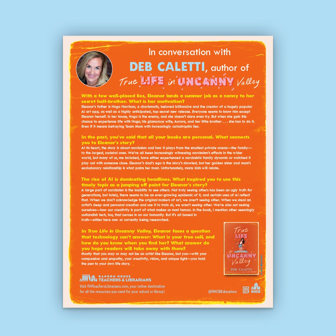 True Life in Uncanny Valley - Random House Children's Books Teachers ...